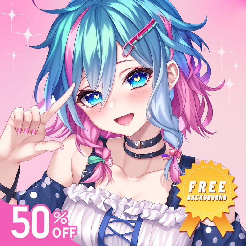 Custom Anime PFP | Vtuber & Pngtuber Icon | Twitch Profile Picture ...