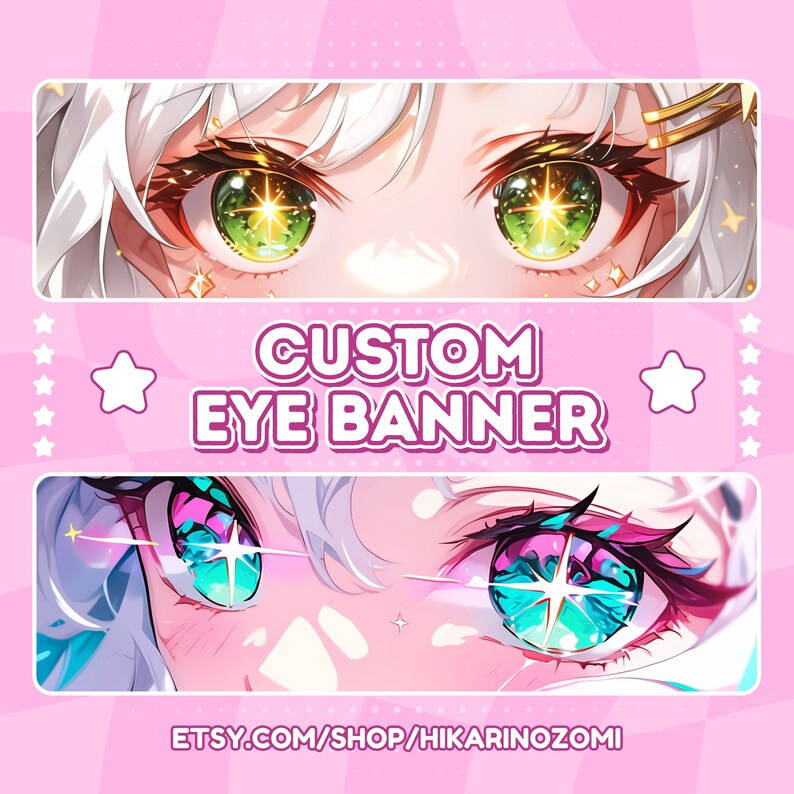 Custom Eye Banner | Eye Twitch Banner | Twitch Kawai | Eye Banner ...