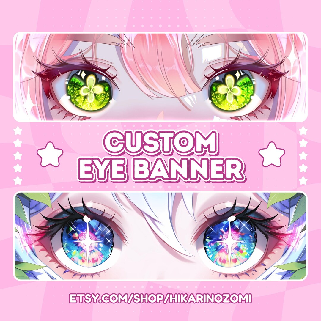 Custom Eye Banner | Eye Twitch Banner | Twitch Kawai | Eye Banner ...