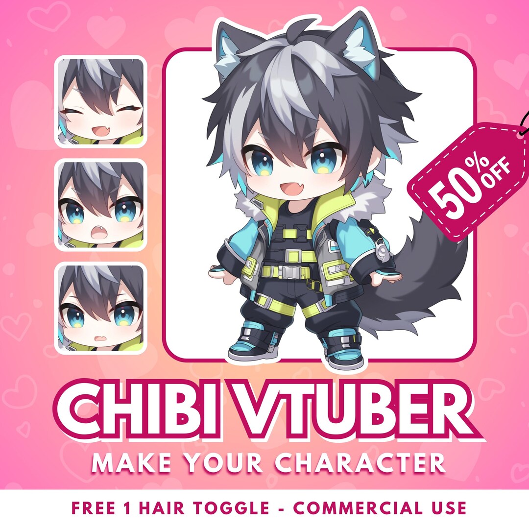 Custom Chibi Vtuber, Custom Vtuber Model, Live2d Model, OC, Vtuber ...