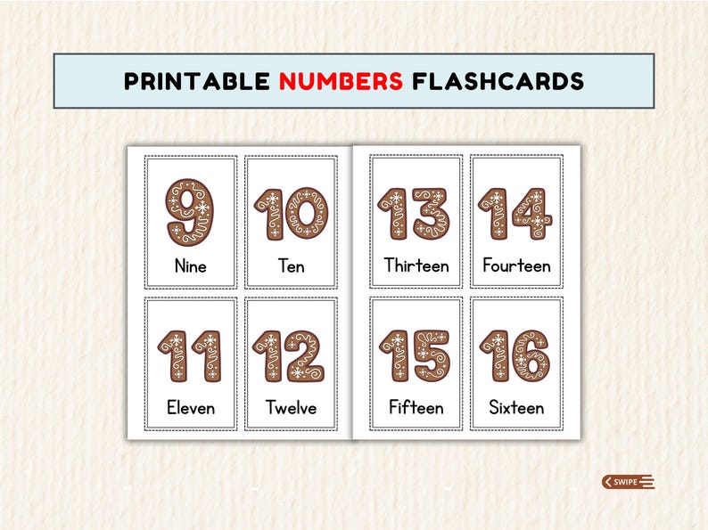 Number Flashcards 1-20 | Preschool & Kindergarten Math (PDF Download ...
