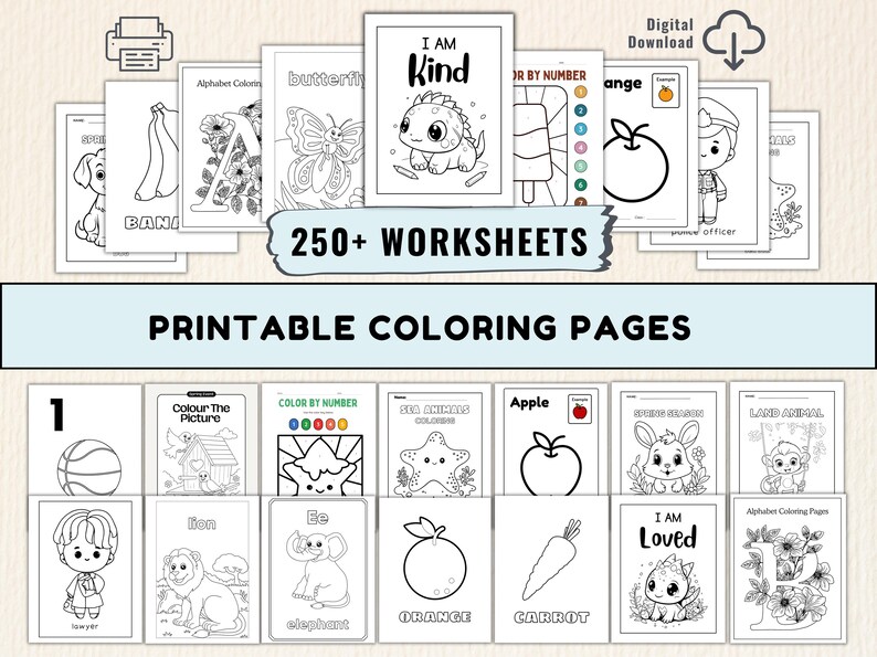250+ Printable Coloring Pages for Kids, Toddlers & Preschoolers ...