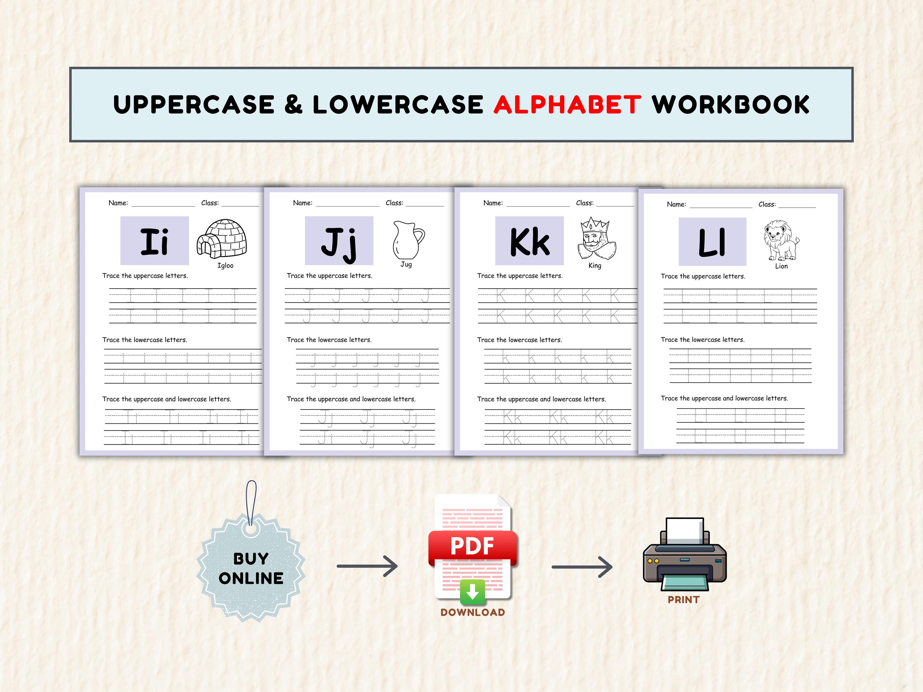 Alphabet Tracing Workbook for Preschool & Kindergarten (digital ...