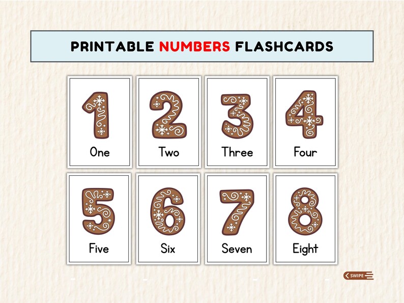 Number Flashcards 1-20 | Preschool & Kindergarten Math (PDF Download ...