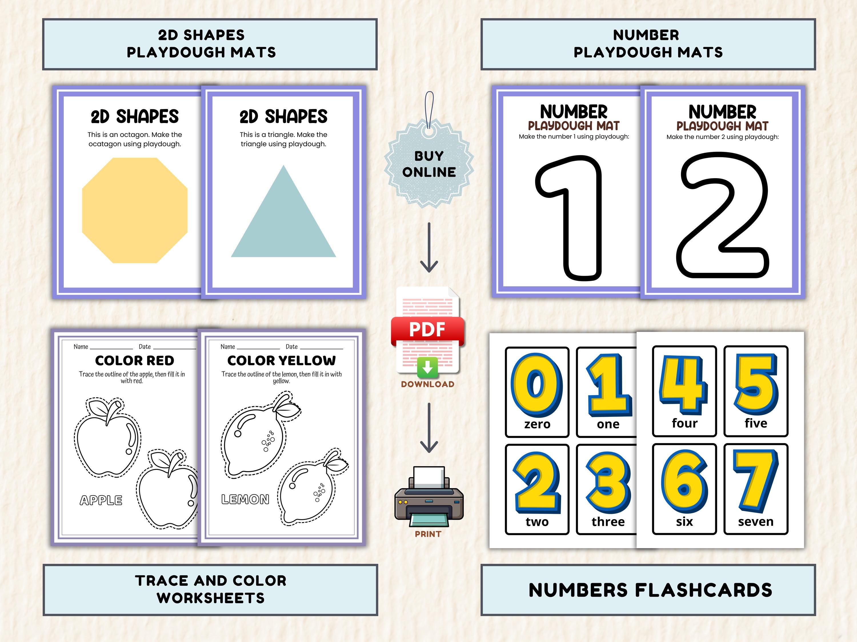850+ Preschool Worksheets Bundle, Printable Learning Activities for ...
