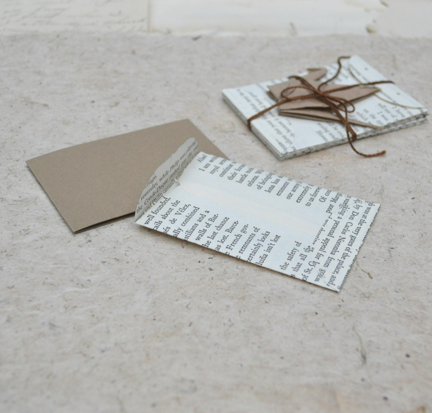 Mini Book Page Envelopes and Cards Coin Envelopes Gift | Etsy