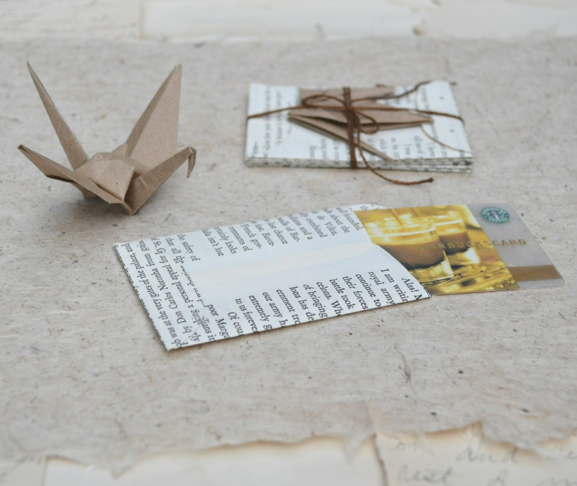 Mini Book Page Envelopes and Cards Coin Envelopes Gift | Etsy