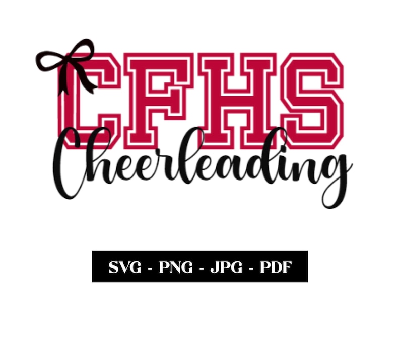 EDITABLE INSTANT DOWNLOAD Cheerleading Template, Bow, Team Name, Svg ...