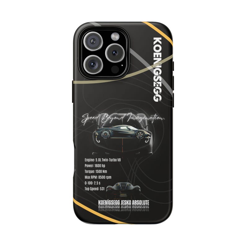 Tough Cases - Koenigsegg Jesko Absolute Luxury Sports Car Yellow Black ...