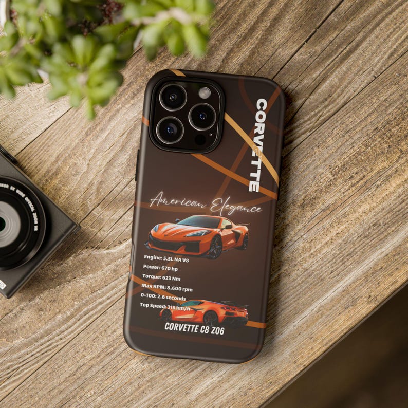 Tough Cases - Corvette C8 Z06 Orange American Sports Car iPhone ...