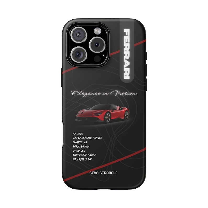 Ferrari SF90 Stradle Luxury Car Phone Case for Italian Car Lovers ...