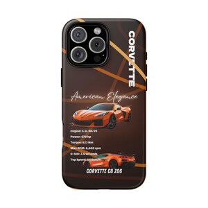 Tough Cases - Corvette C8 Z06 Orange American Sports Car iPhone ...