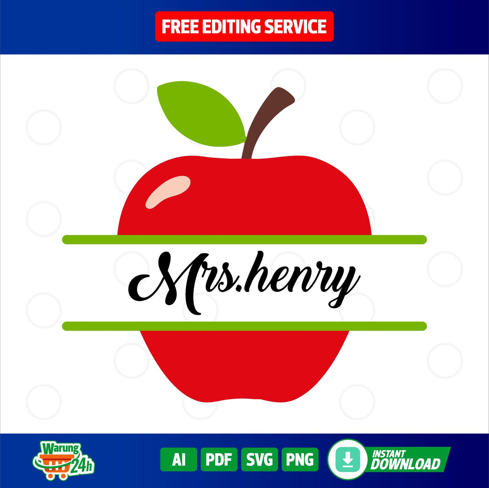 Apple Split Monogram SVG, Teacher Monogram SVG, Apple Name Frame Svg ...