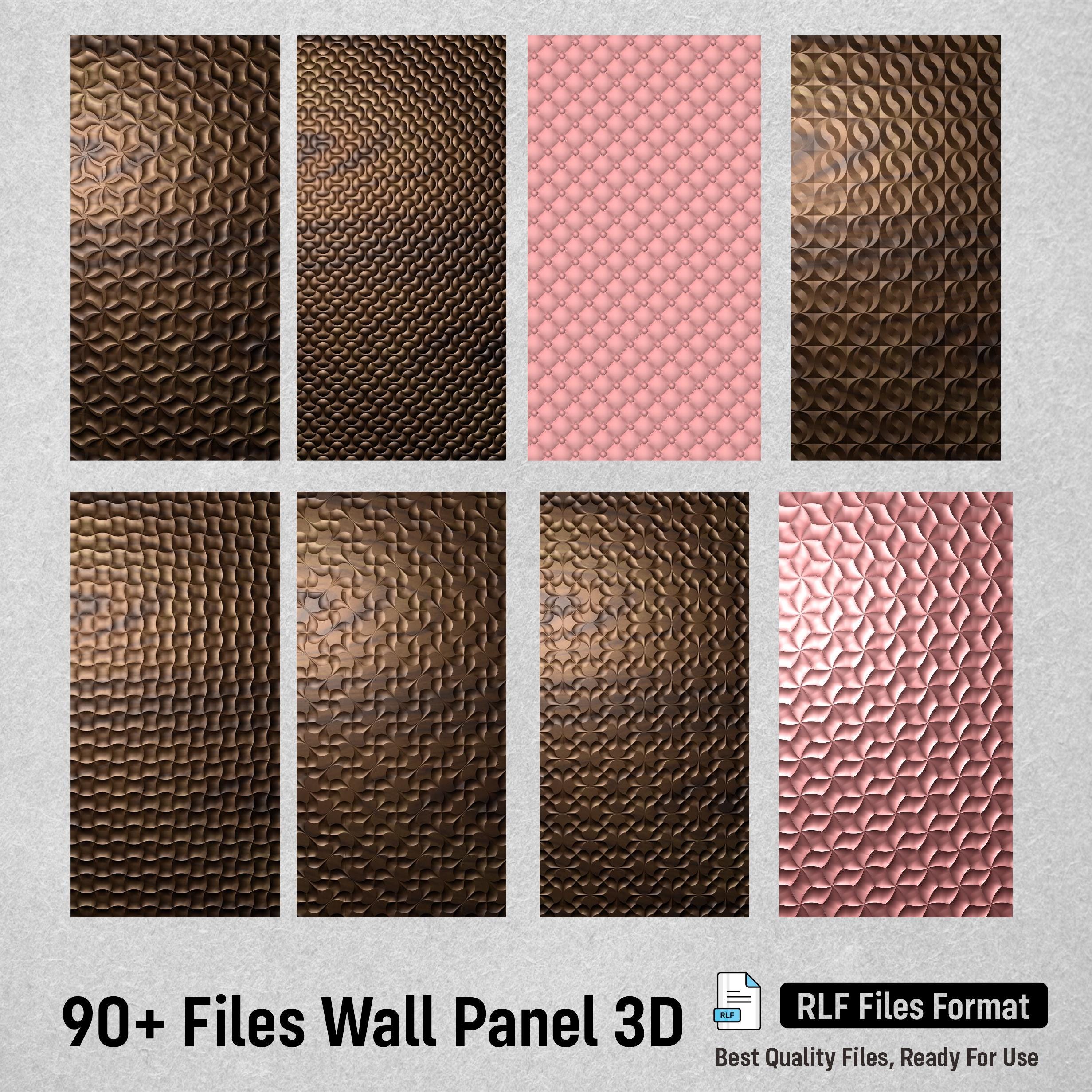 CNC 3D Model Wall Panel RLF Files for CNC Router | Parametric Pattern ...