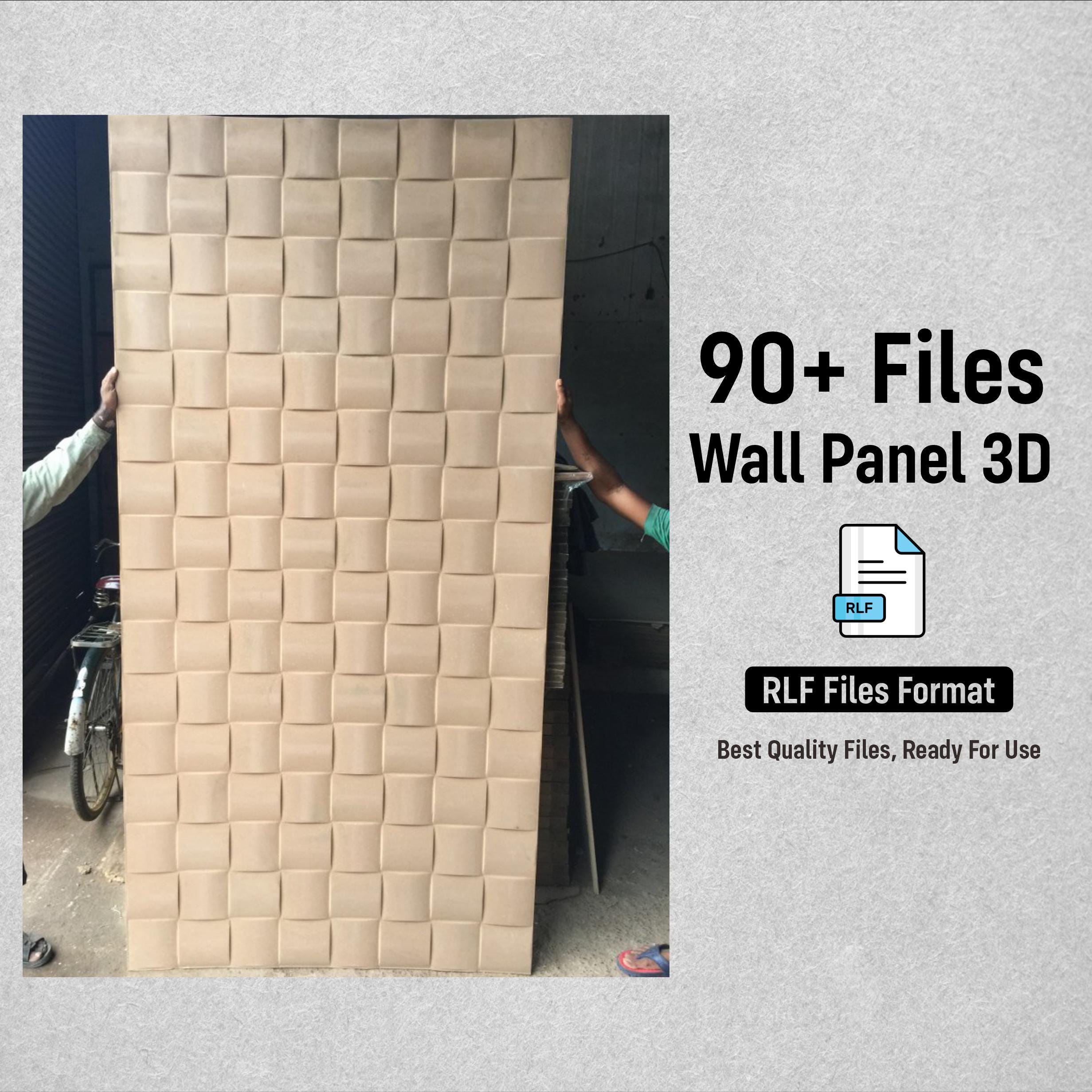 CNC 3D Model Wall Panel RLF Files for CNC Router | Parametric Pattern ...