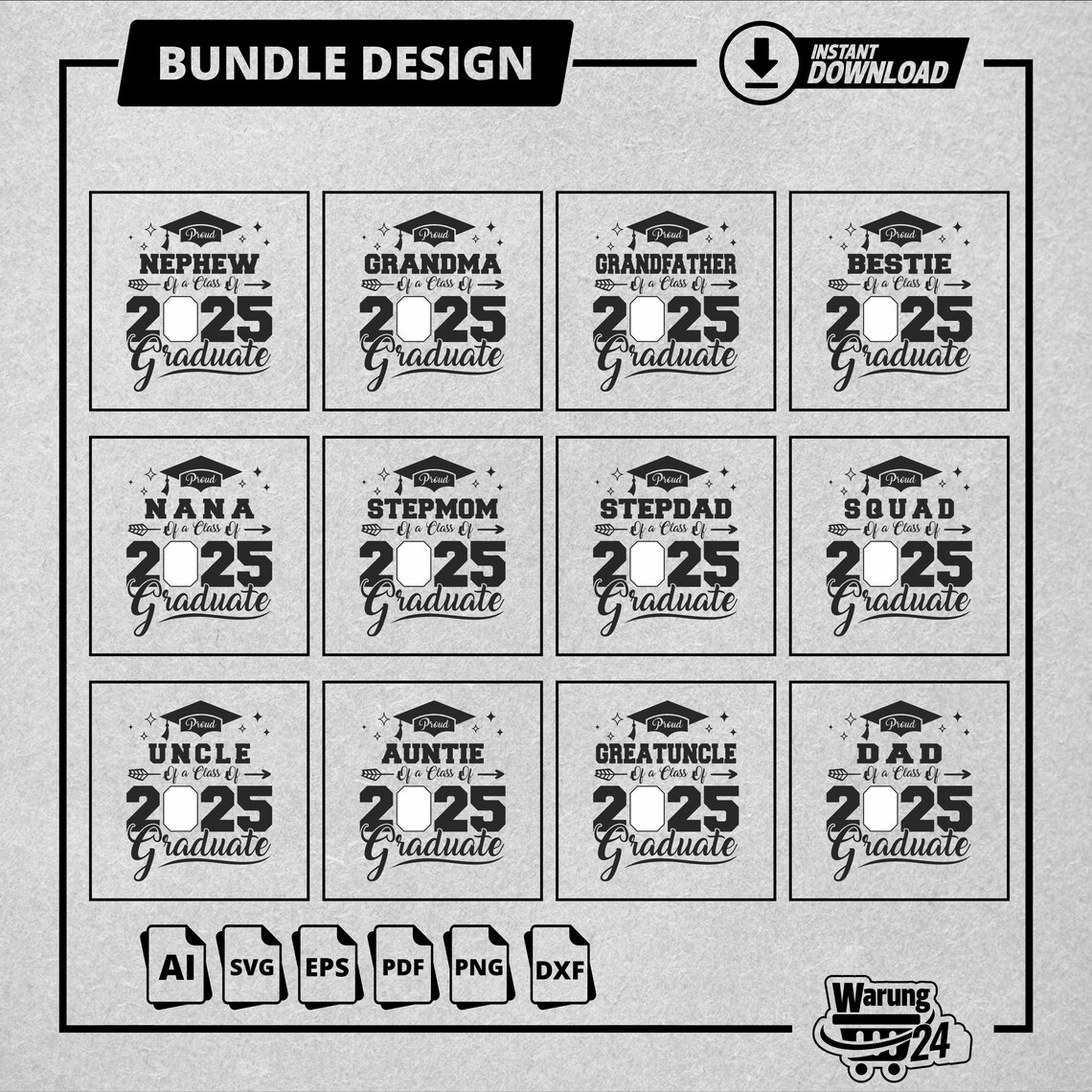 Graduate PNG Svg, Proud Graduate 2025 SVG Bundle, Graduation Svg, Proud ...