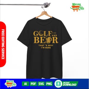Golf Beer SVG, Golf Over Clipart, Golfer Golf Ball SVG, Golfing Designs ...