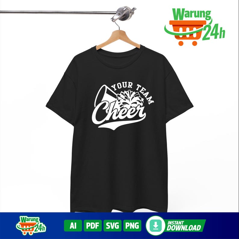 Cheer Svg, Png Dxf Eps, Cheerleader, Cheerleading Shirt, Megaphone, Pom ...