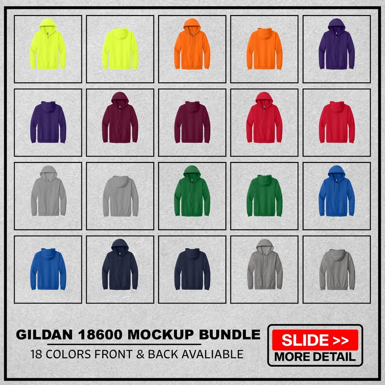 Gildan 18600 Mockup PNG - High-quality Gildan 18600 T-shirt Mockup ...