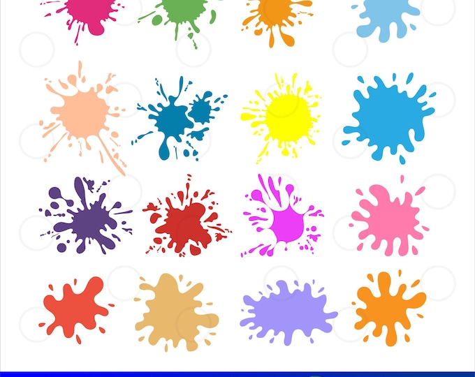 Paint Splatter SVG, Bundle, Paint Splats Svg, Paint Svg, Clipart ...