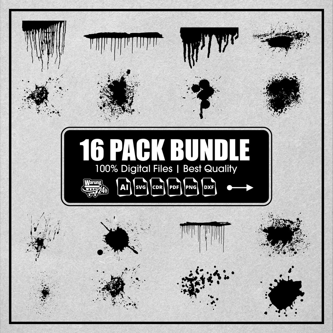 Paint Splatter SVG, Bundle, Paint Splats Svg, Paint Svg, Clipart, Vector, Ink Splatter, Paint ...
