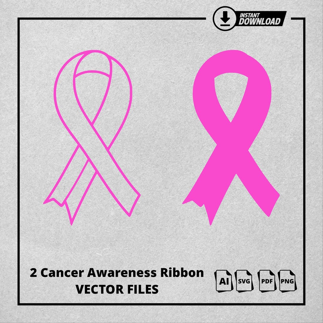 Cancer Awareness Ribbon SVG, Cancer SVG, Breast Cancer SVG, Awareness ...