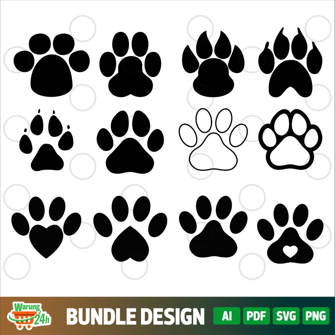 Dog Paw Prints Svg, Dog Svg, Paw SVG, Animal Paw Svg, Animal Svg, Dog ...