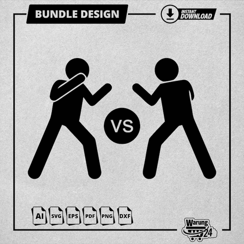 Stick Figure Fighting SVG Bundle, Fighter EPS, Punch Vector, Attack PNG ...