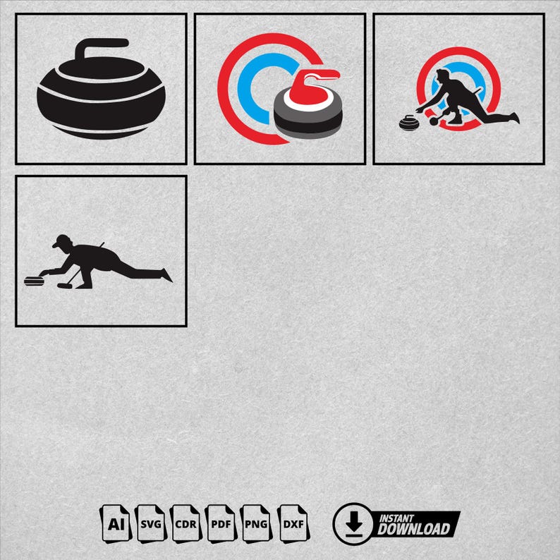 Curling Svg, Curling Sport Svg, Curling Stone Svg, Clipart, Cut Files ...