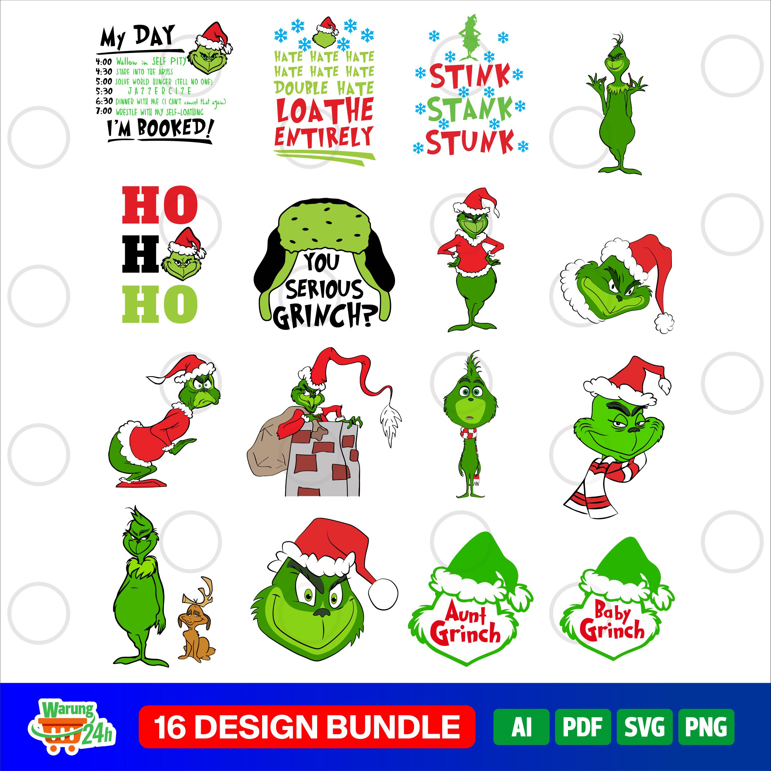 16 the Grinch SVG Png Files | Grinch Christmas Svg Files, Grinch SVG ...