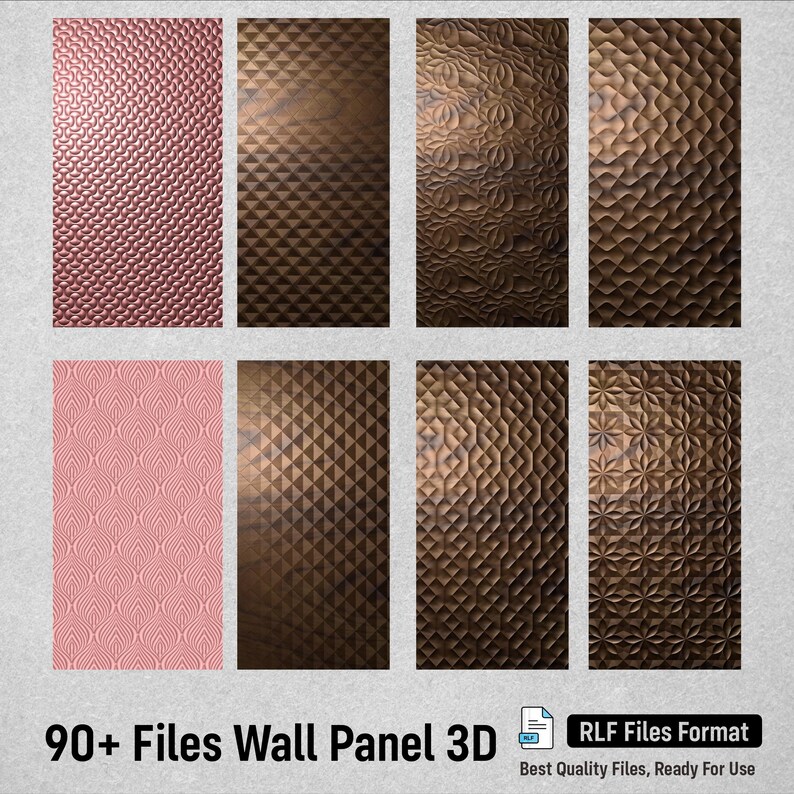 CNC 3D Model Wall Panel RLF Files for CNC Router | Parametric Pattern ...