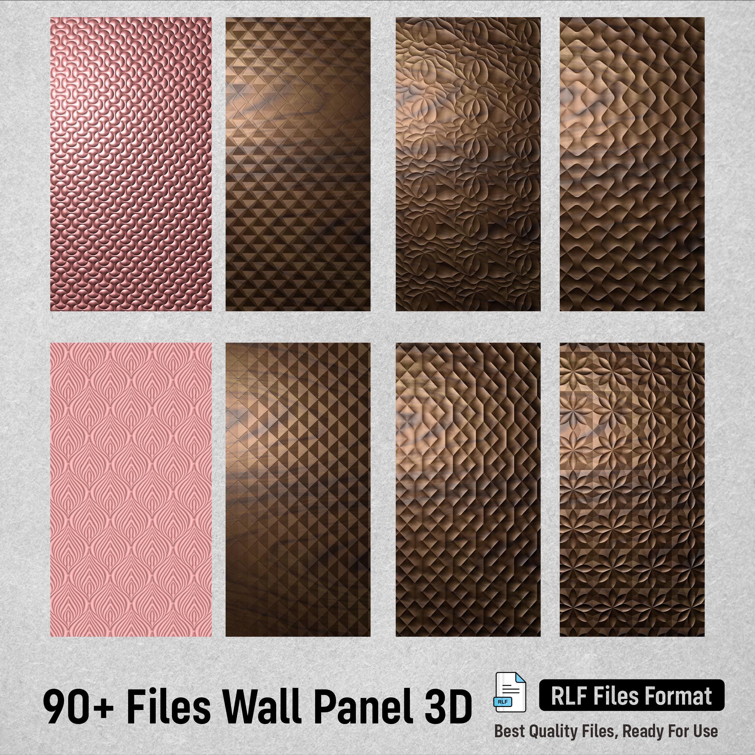 CNC 3D Model Wall Panel RLF Files for CNC Router | Parametric Pattern ...