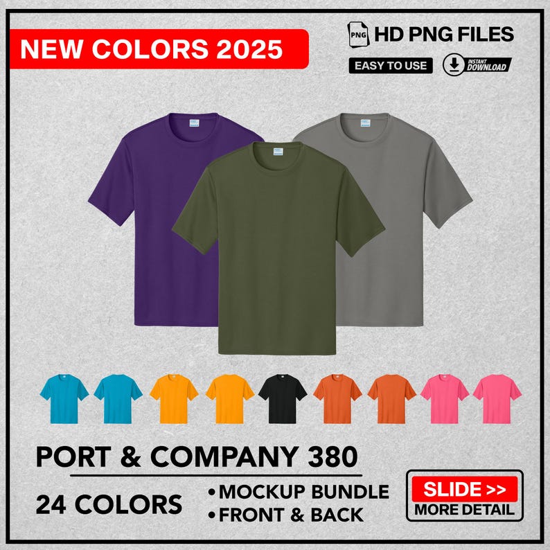 Port Company PC380 Mockup PNG, High-quality Port Company PC380 T-shirt ...