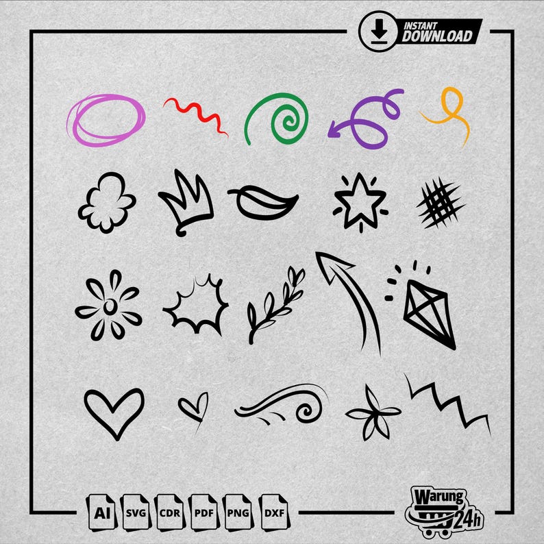 Scribble SVG Bundle, Scribble Lines Svg, Scribble Doodle Svg. Doodles ...