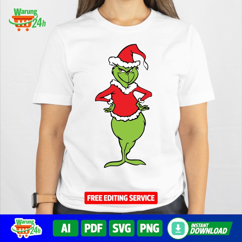 Grinch Standing SVG, Grinch PNG, Grinch Layered Svg Cricut, Grinch ...