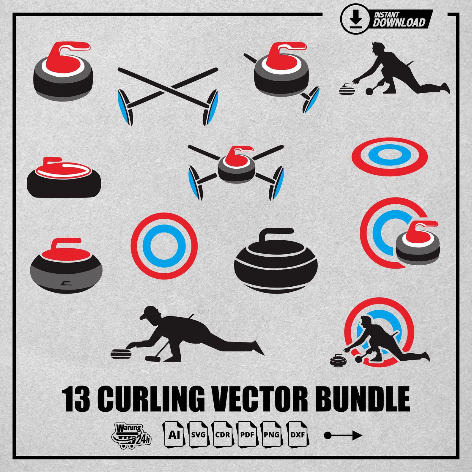 Curling Svg, Curling Sport Svg, Curling Stone Svg, Clipart, Cut Files ...