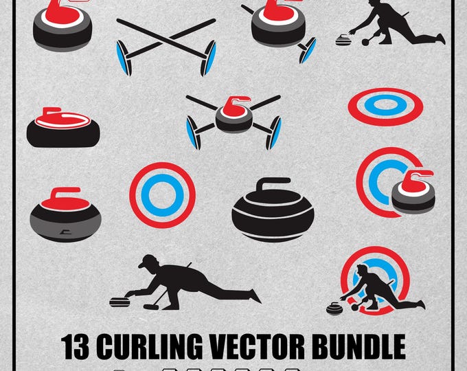 Curling Sport SVG, Curling Cutting File for Cricut, Curling Vector ...