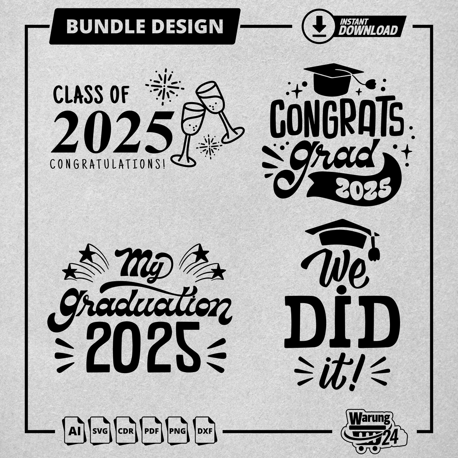 Graduation SVG Bundle, Proud Graduate 2025 SVG, Senior 2025 Svg, Class ...