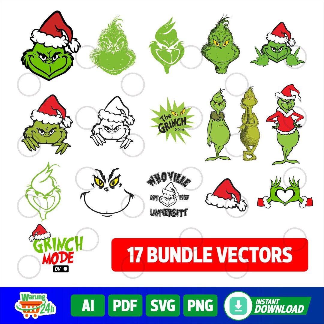 Layered the Grinch Svg Bundle, Dog Max, Believe, Hat, Squad, Coffee ...