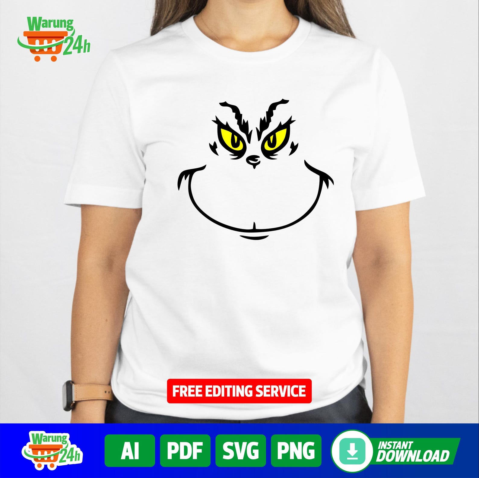 Grinch Face Svg | Grinch SVG | Grinch Face Silhouette | Christmas Grinch Face - Etsy