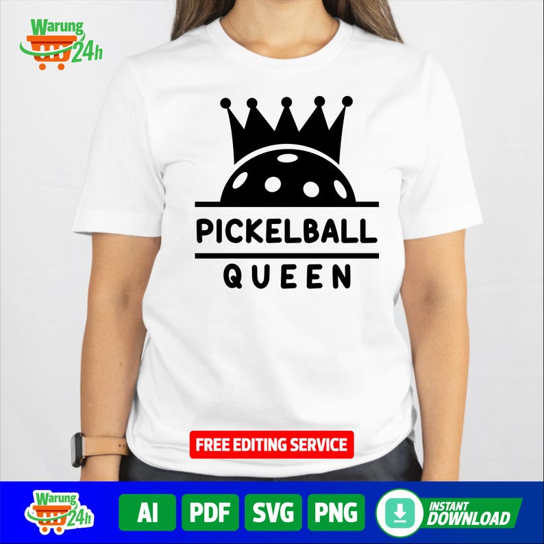 Pickleball Queen SVG | Unique Pickleball Art & Gifts for Players ...