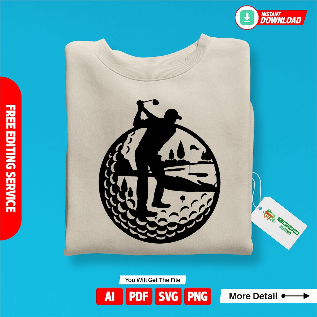 Golfing SVG | Golfer Svg | Golf Ball Svg | Golf Club Svg | Golf Player ...