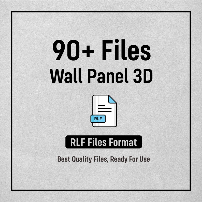 CNC 3D Model Wall Panel RLF Files for CNC Router | Parametric Pattern ...