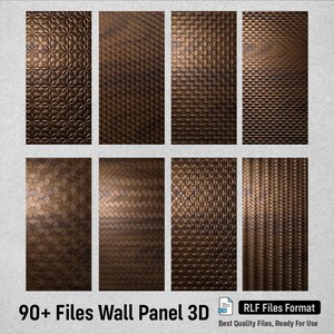 Wall Panel 3D RLF Files for CNC Router, Aspire Artcam & CNC 3D Model ...