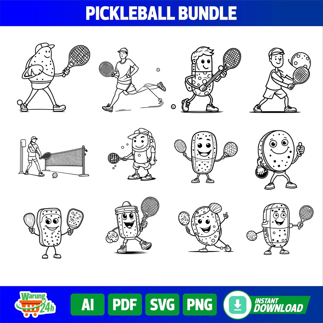 Pickleball Bundle SVG - Funny Pickleball SVG for T-shirts, Fun ...