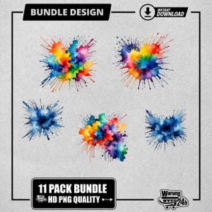 Watercolor Color Splash Clipart PNG Paint Splatter Clipart Alcohol Ink ...