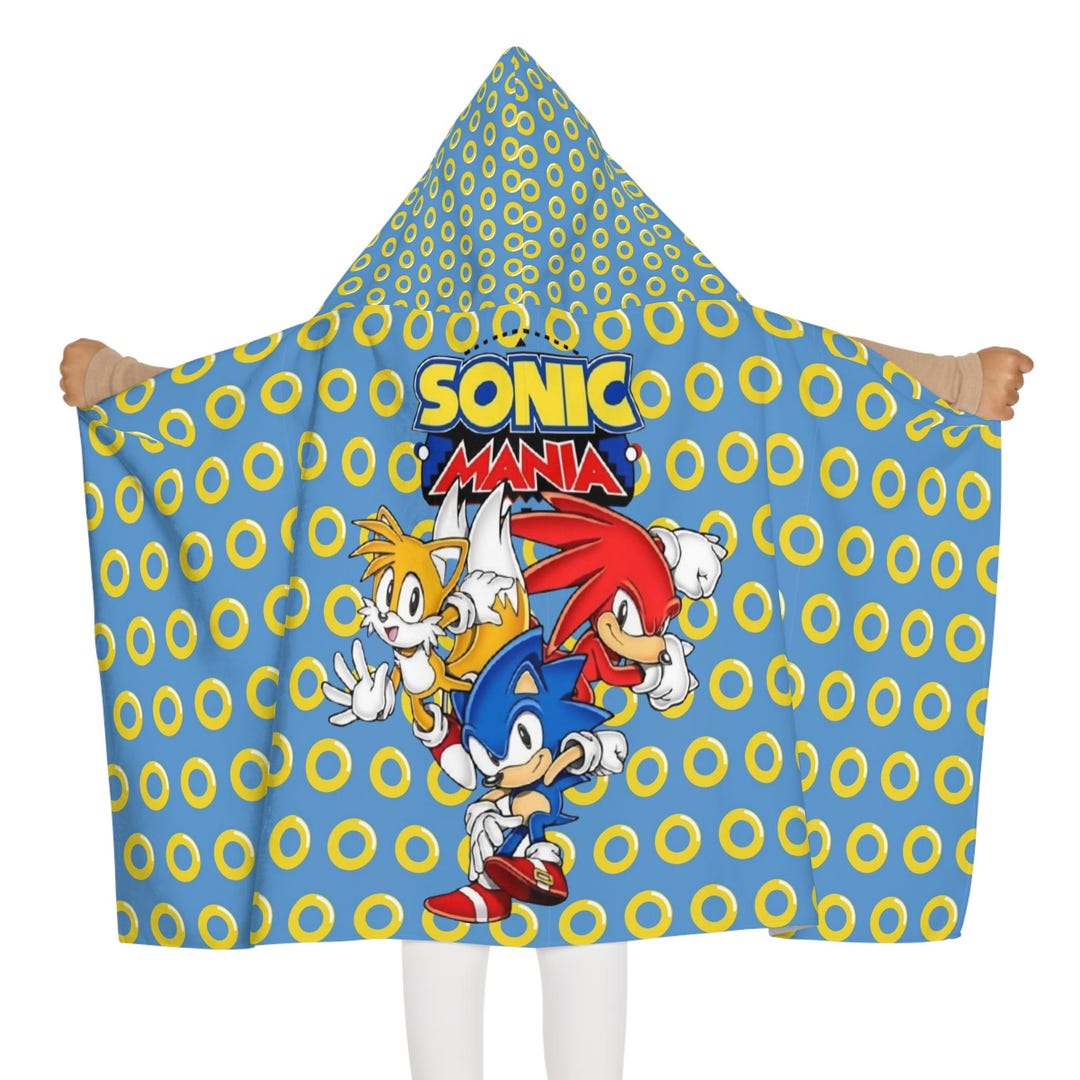 Youth Hooded Towel Sonic Mania Design Bring the Speed and Excitement of ...