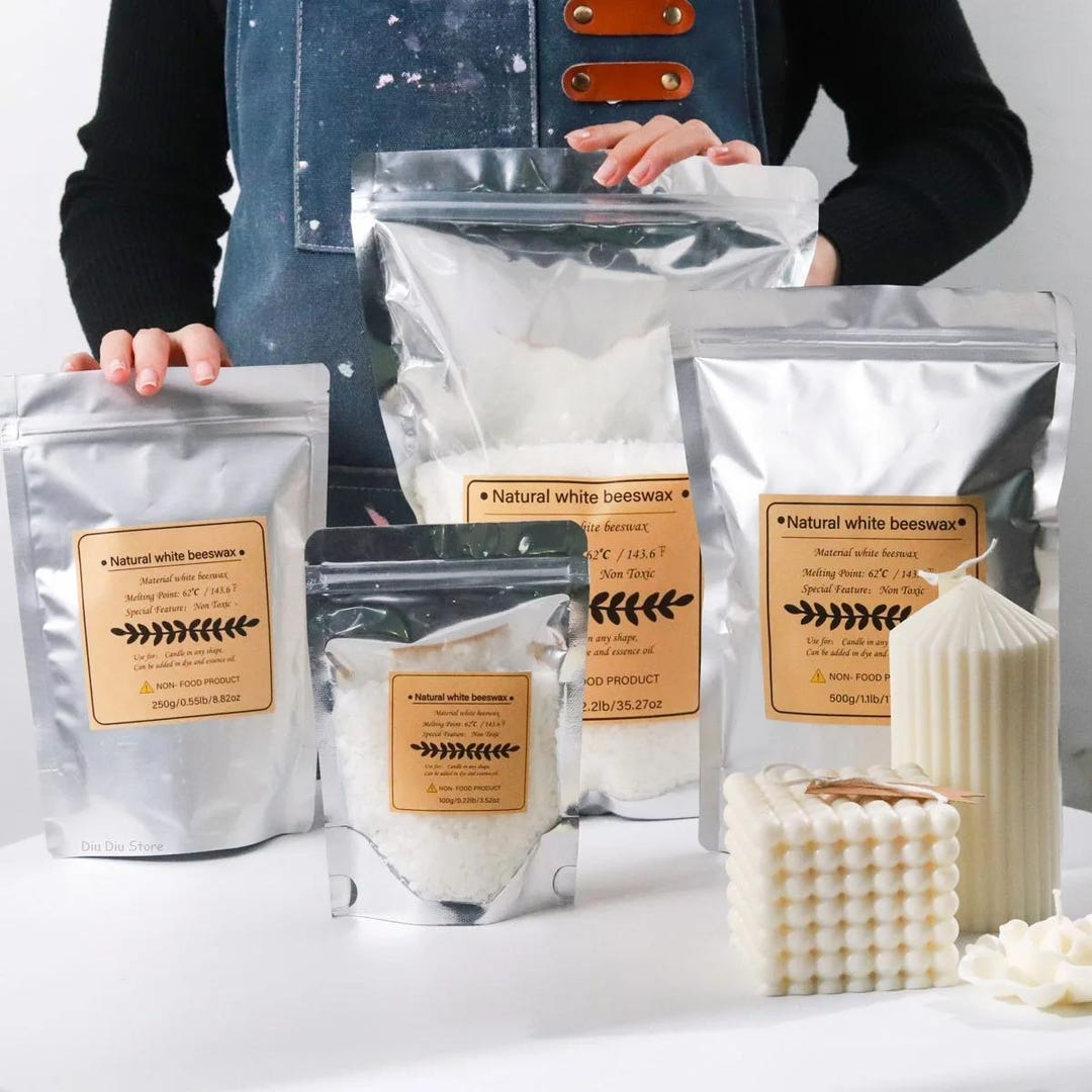 Natural White Beeswax Pellets – Pure Granular Wax for DIY Candle Making ...