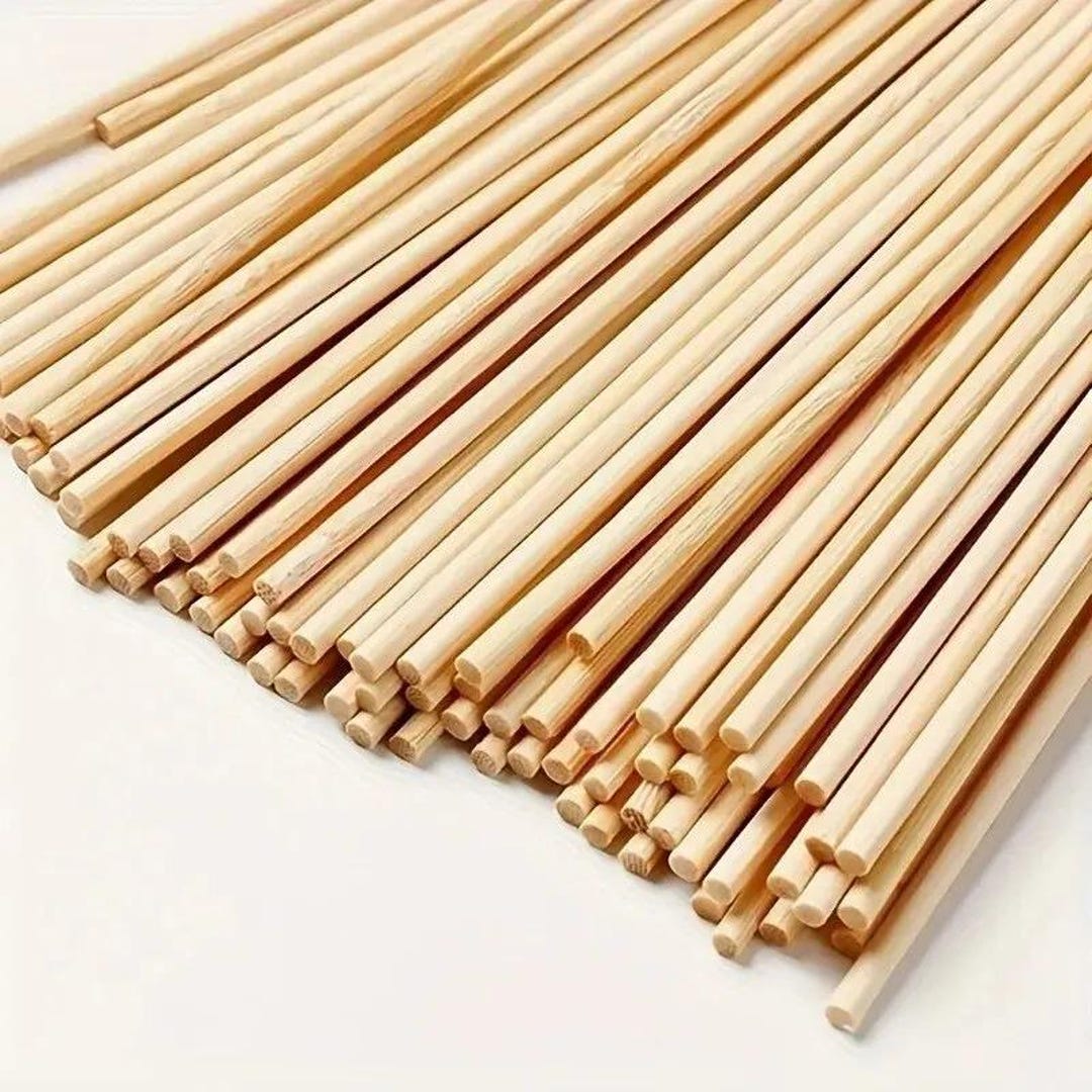 100PCS Bamboo Sticks 10cm X 3mm – Thin Wooden Dowels for DIY Crafts ...