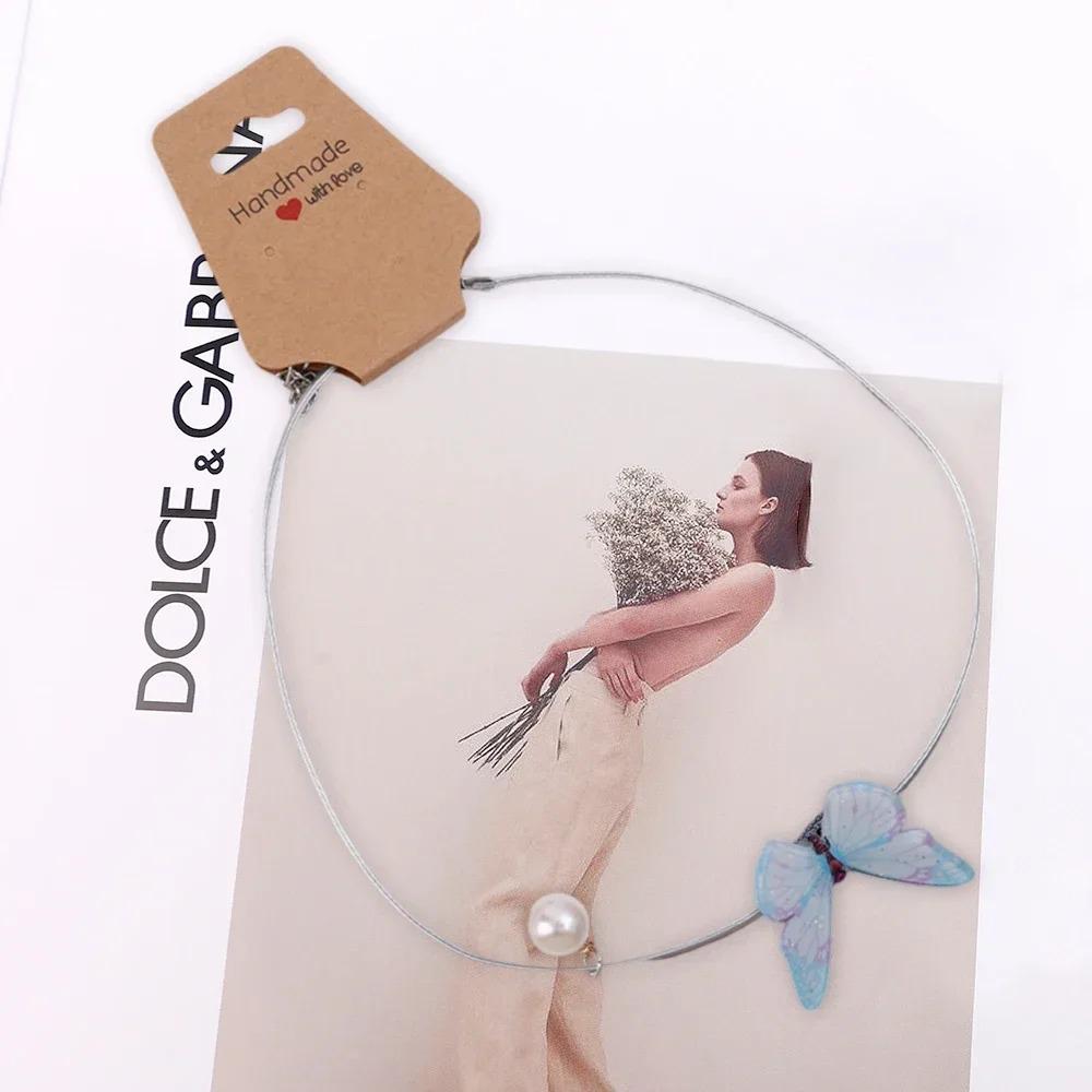 200pcs Kraft Paper Jewelry Display Cards – Foldable Necklace, Bracelet ...